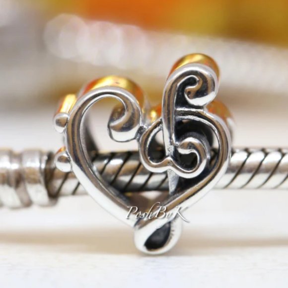 Pandora | Jewelry | Pandora Heart Treble Clef Charm 798346 | Poshmark